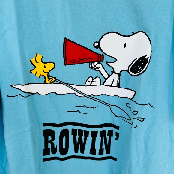 Levi's | Shirts | Levis X Peanuts Blue Pullover Crew Rowin Snoopy ...